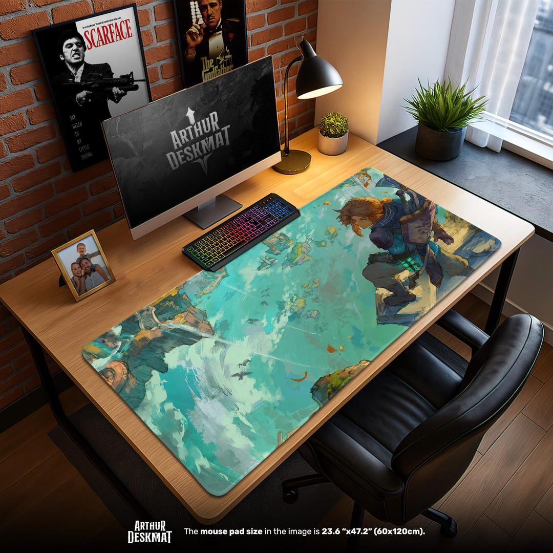 Link Sky Islands Mouse Pad – Zelda Tears of the Kingdom Desk Mat ...