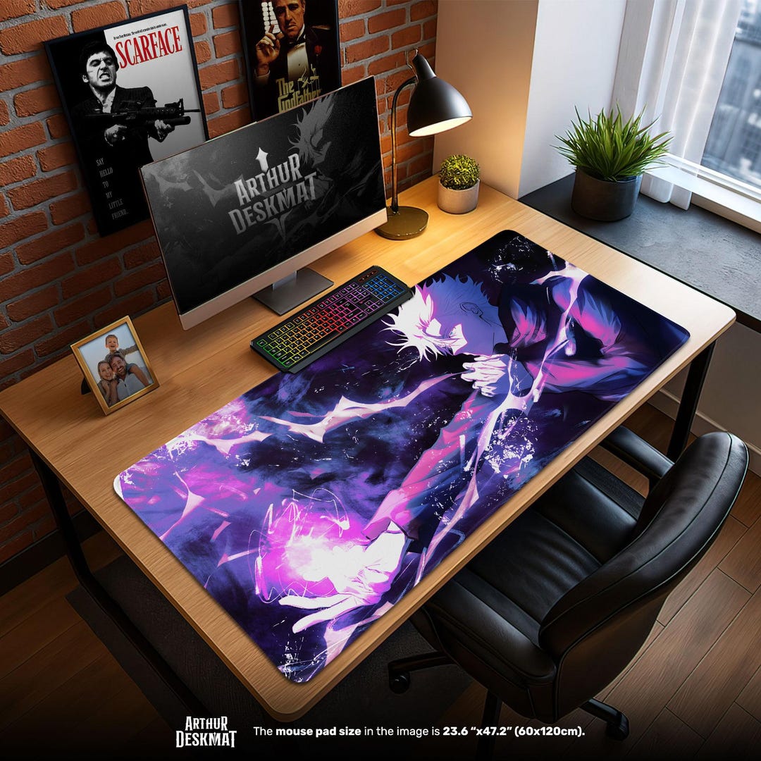 Mouse Pad Gojo Satoru Cursed Energy - Tapete de mesa para jogos de ...