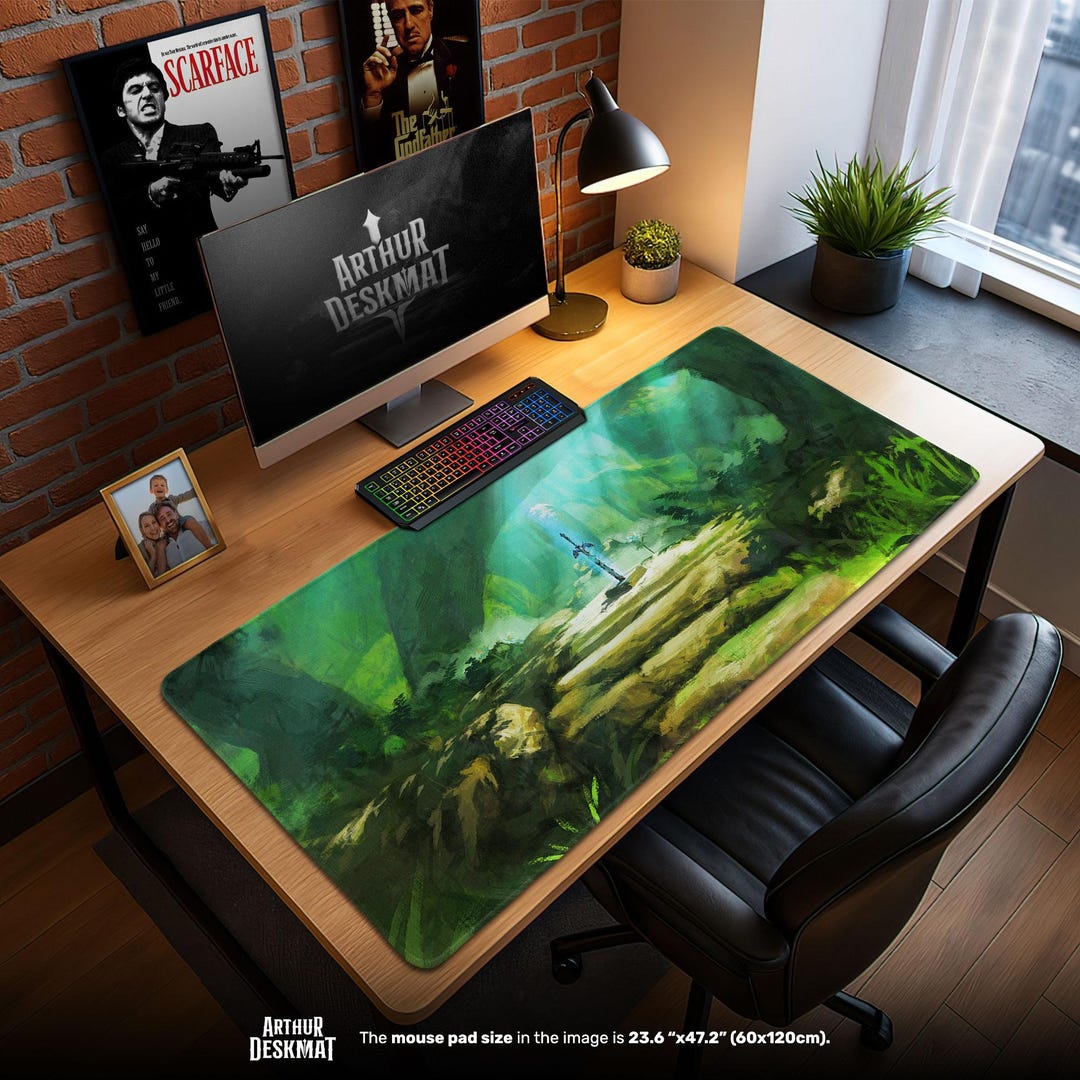 Zelda Master Sword Mouse Pad, Lost Woods Gaming Desk Mat - Etsy