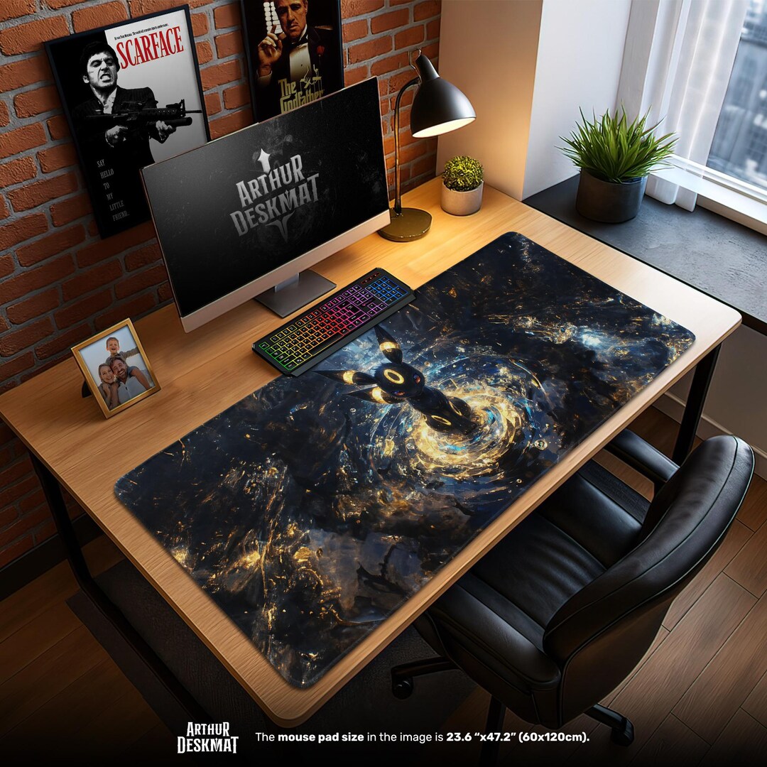 Umbreon Galaxy Mouse Pad - Dark Aura Pokémon Desk Mat, Night Sky Gaming ...