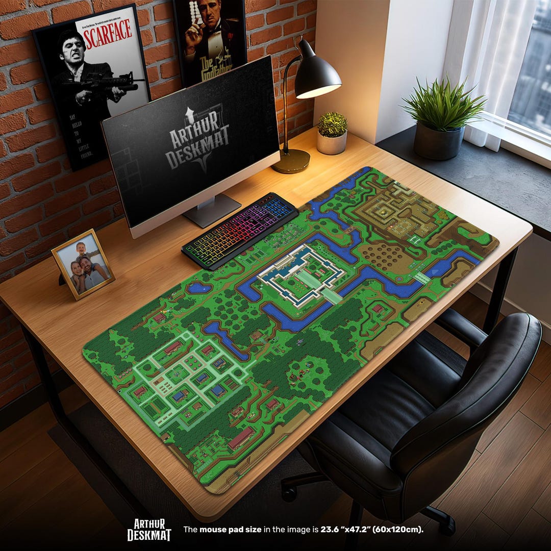 Zelda World Map Mouse Pad - A Link to the Past Hyrule Overworld Desk ...