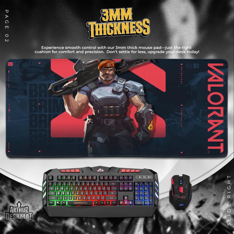 Brimstone Valorant Mouse Pad – Tactical FPS Gaming Desk Mat - Etsy
