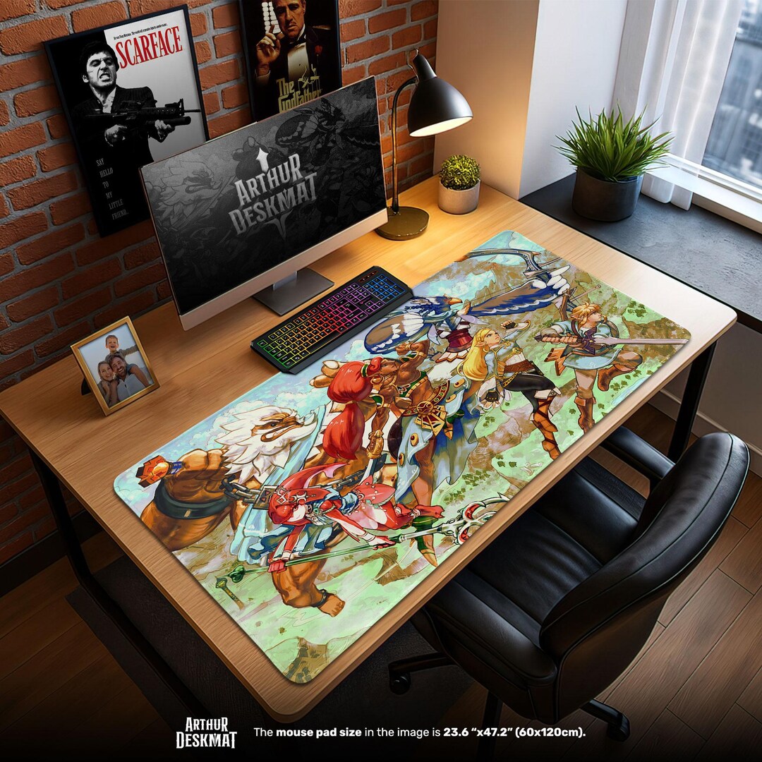 Zelda Champions Mouse Pad – BOTW Team Design With Link, Urbosa, Revali ...