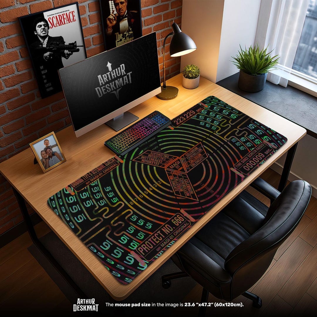 Evangelion Magi System Mouse Pad - NGE Anime Desk Mat, Futuristic Sci ...