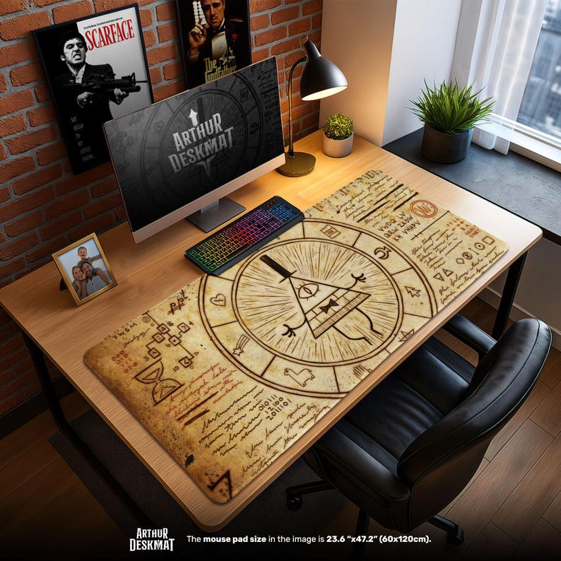 Bill Cipher Mouse Pad – Gravity Falls Mystery Wheel Desk Mat - Etsy