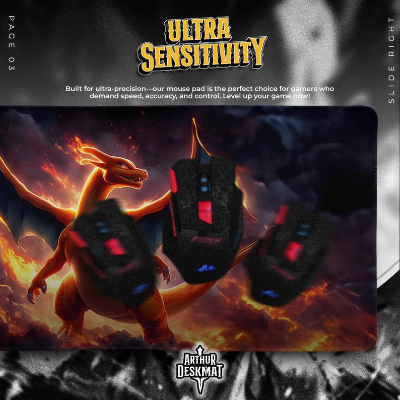 Charizard Mouse Pad – Fire Pokémon Desk Mat With Epic Flame Artwork ...