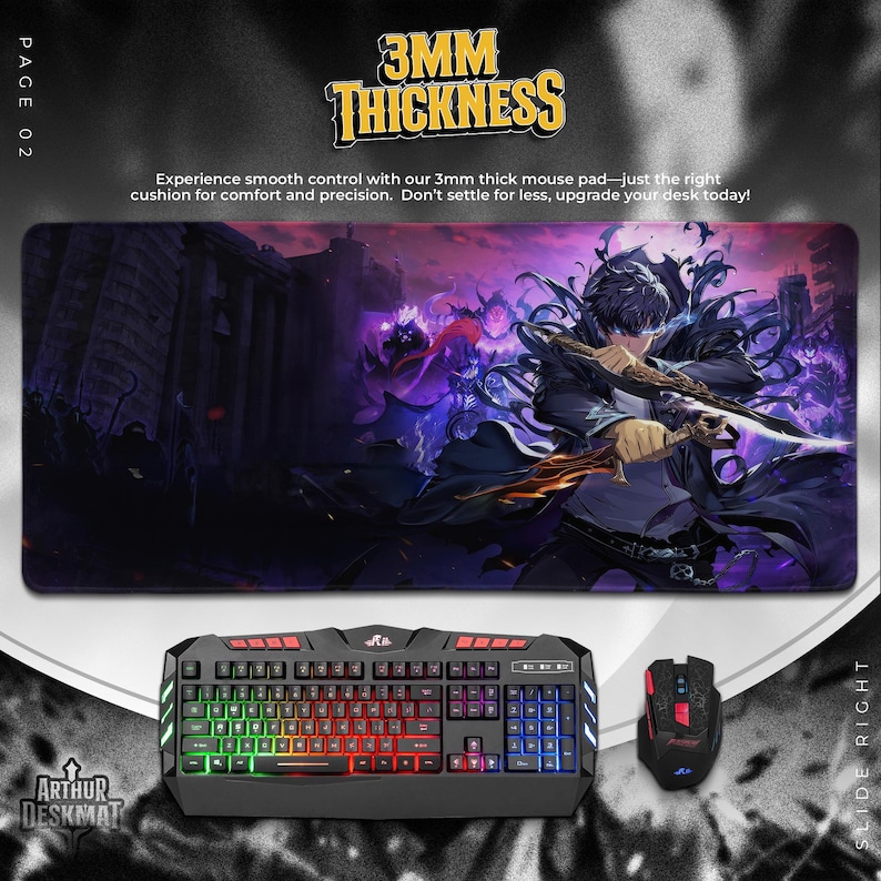 Solo Leveling Mouse Pad – Sung Jin-woo Shadow Army Anime Desk Mat - Etsy
