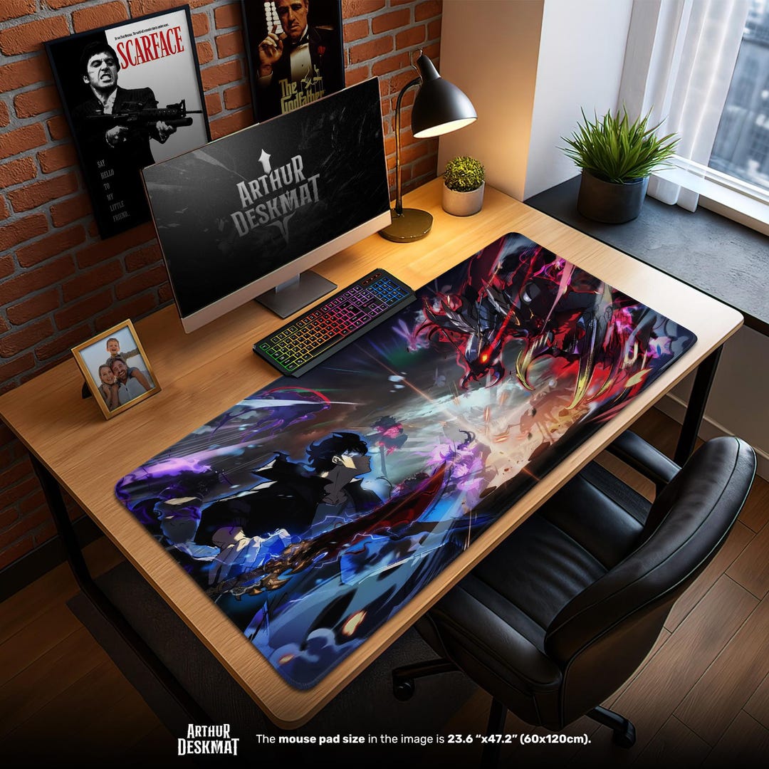 Solo Leveling Desk Mat – Sung Jin-woo Vs Ant King Anime Battle - Etsy