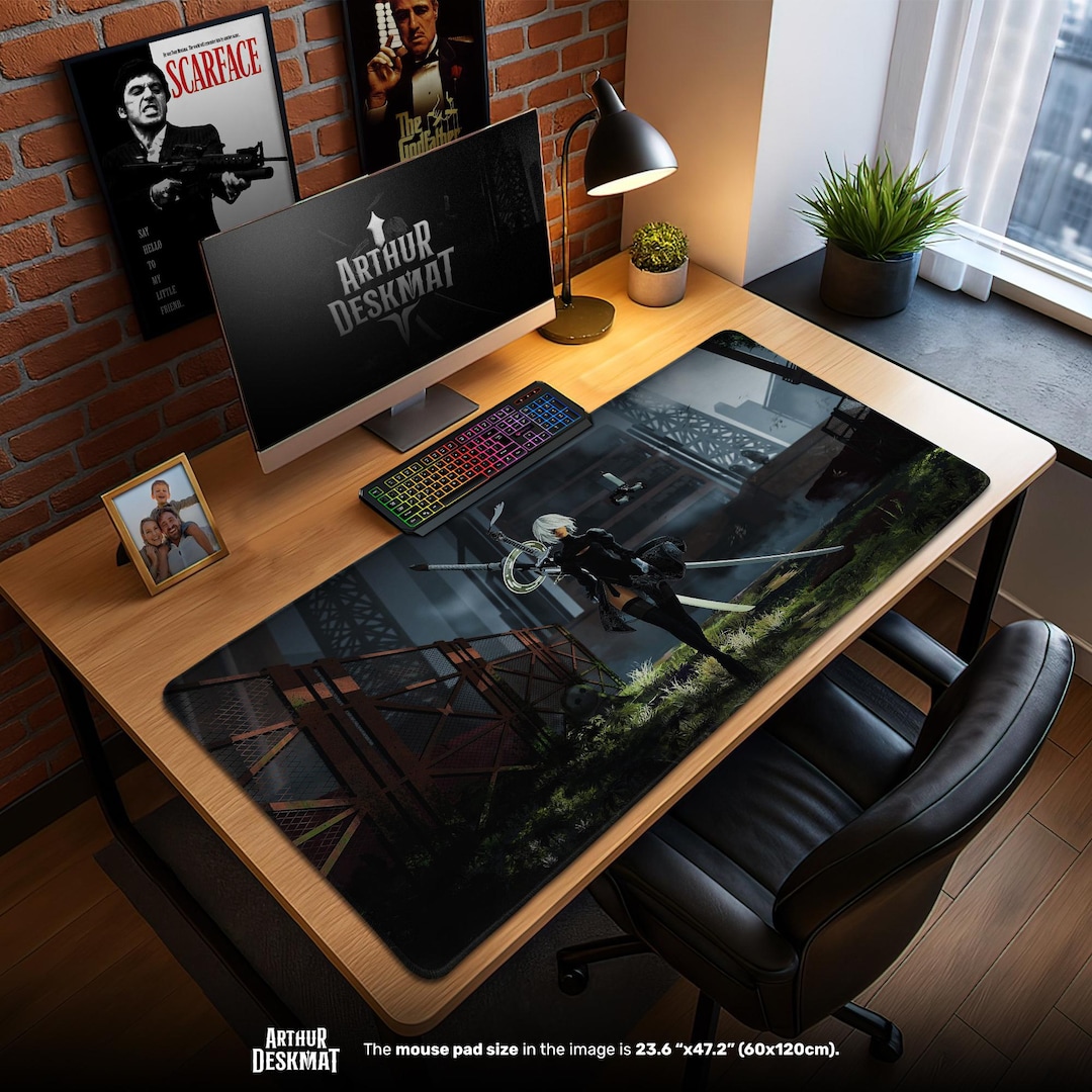 2B Nier Automata Mouse Pad – Post-apocalyptic Heroine Gaming Desk Mat ...