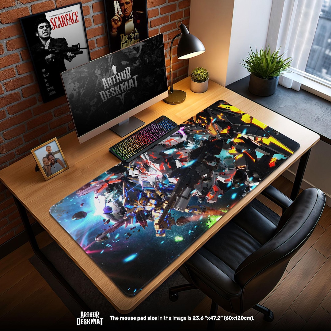 Epic Gundam Battle Gaming Desk Mat, RX-0 Unicorn Vs Banshee Mouse Pad ...