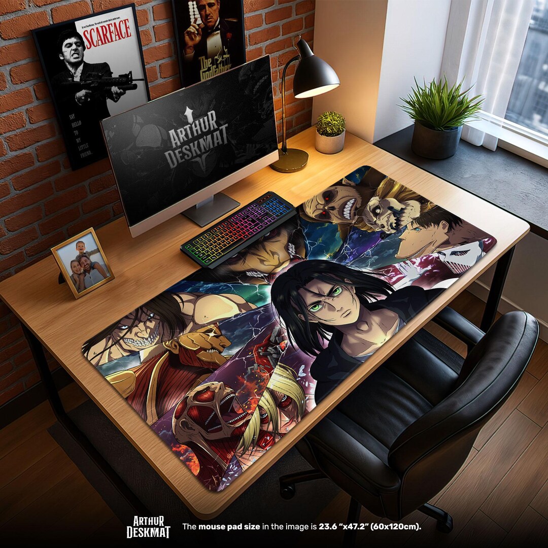 Attack on Titan Eren Yeager Mouse Pad - Nine Titans Anime Gaming Desk ...