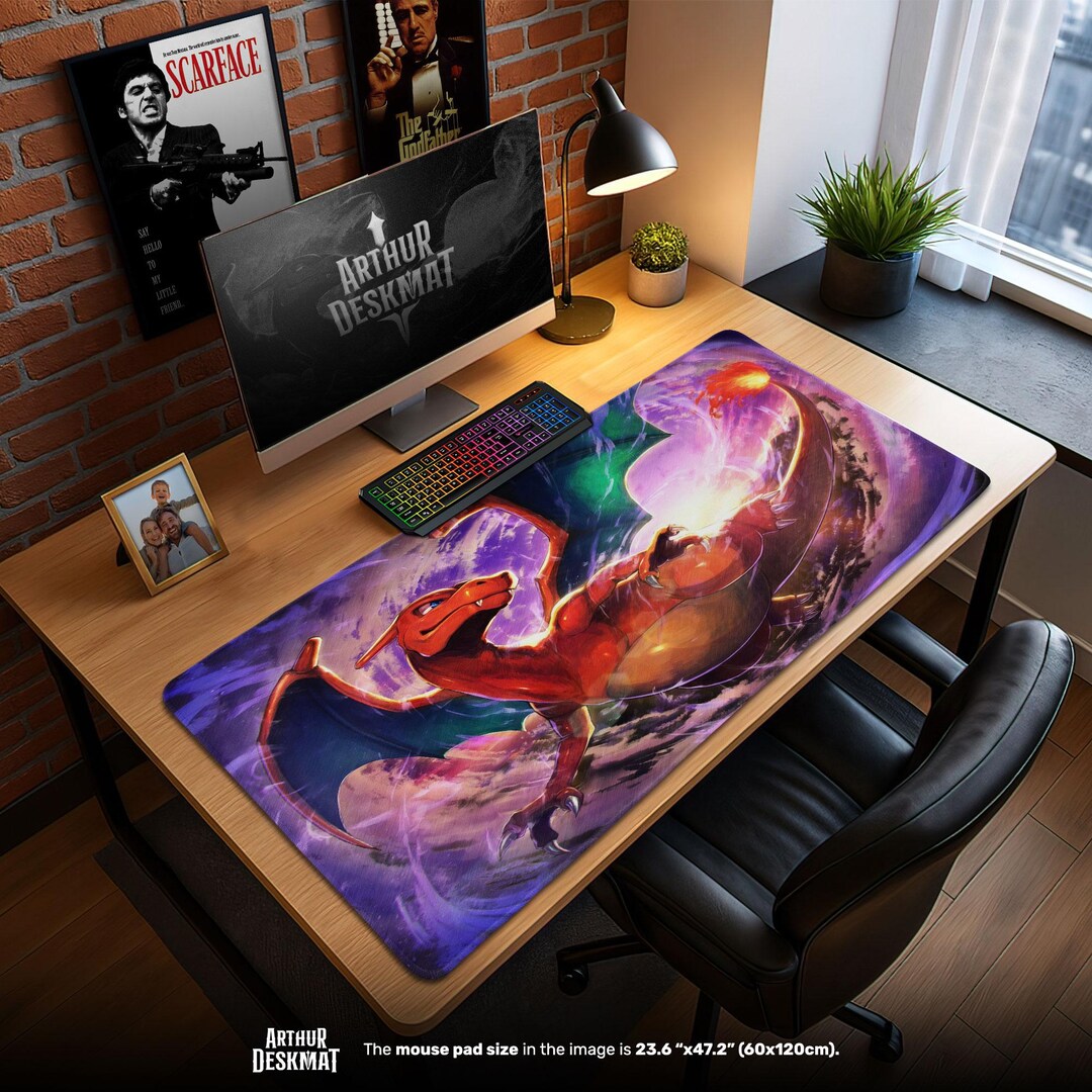 Charizard Fire Dragon Mouse Pad – Pokémon Desk Mat for Gaming, Battle ...