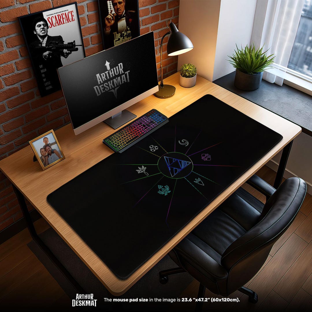 Zelda Triforce Neon Mouse Pad – Legend of Zelda Gamer Desk Mat - Etsy