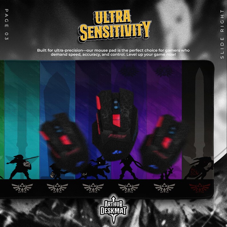 Zelda Link Evolution Mouse Pad – Rainbow Gaming Desk Mat - Etsy