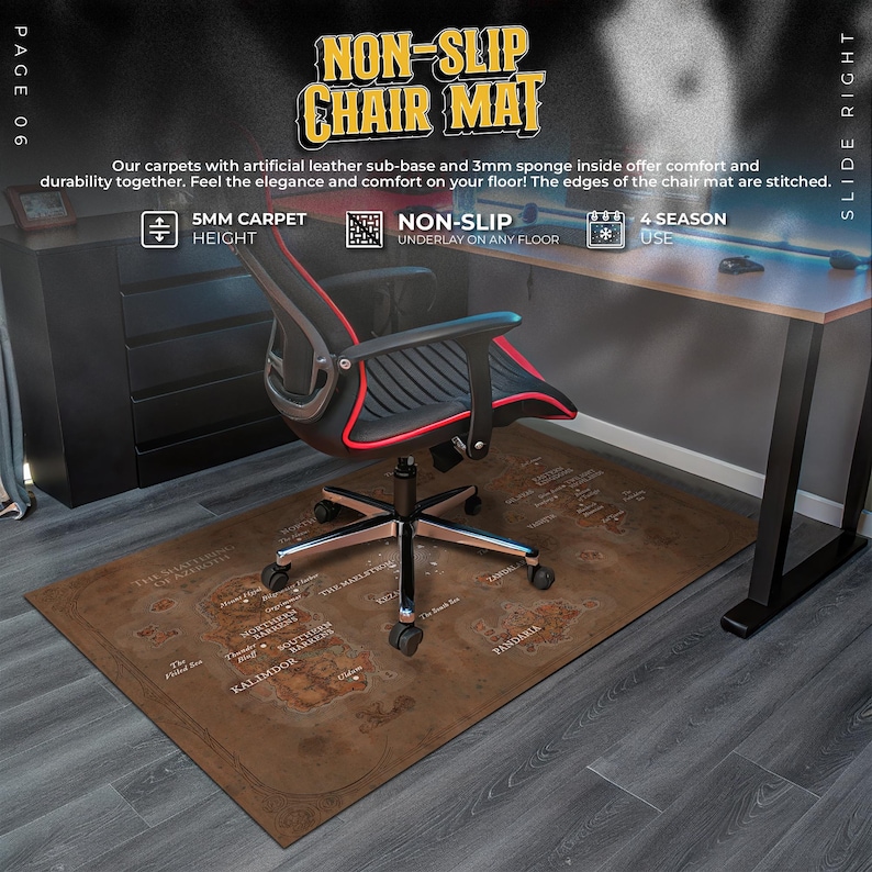 Azeroth Map Mouse Pad – World of Warcraft Gaming Desk Mat - Etsy