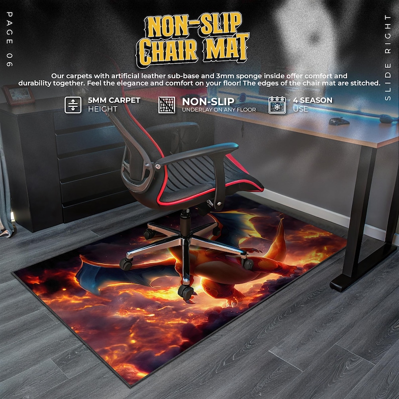 Charizard Mouse Pad – Fire Pokémon Desk Mat With Epic Flame Artwork ...
