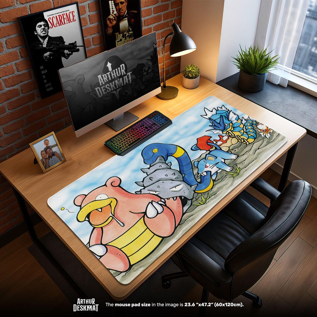 Pokemon Water Type Mouse Pad - Gyarados, Slowpoke, Onix & Azumarill ...