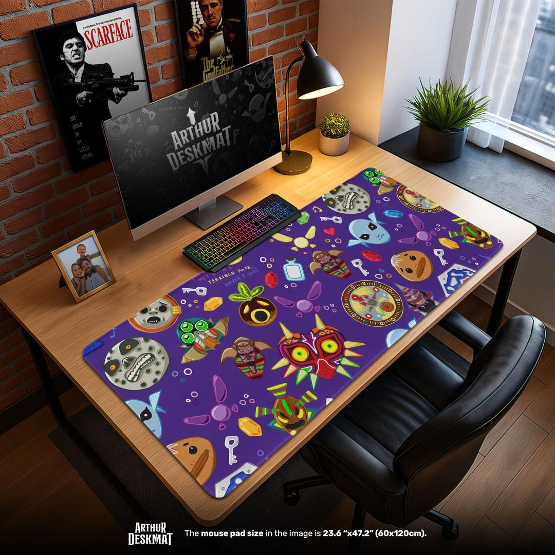 Majora’s Mask Mouse Pad – Zelda Gaming Desk Mat, Colorful Anime ...