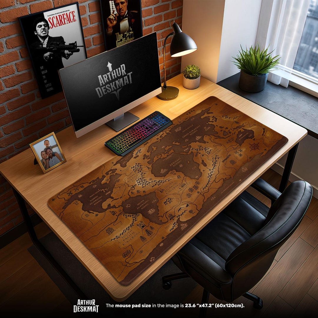 Game of Thrones Map Mouse Pad - Westeros Desk Mat, Fantasy Kingdom ...