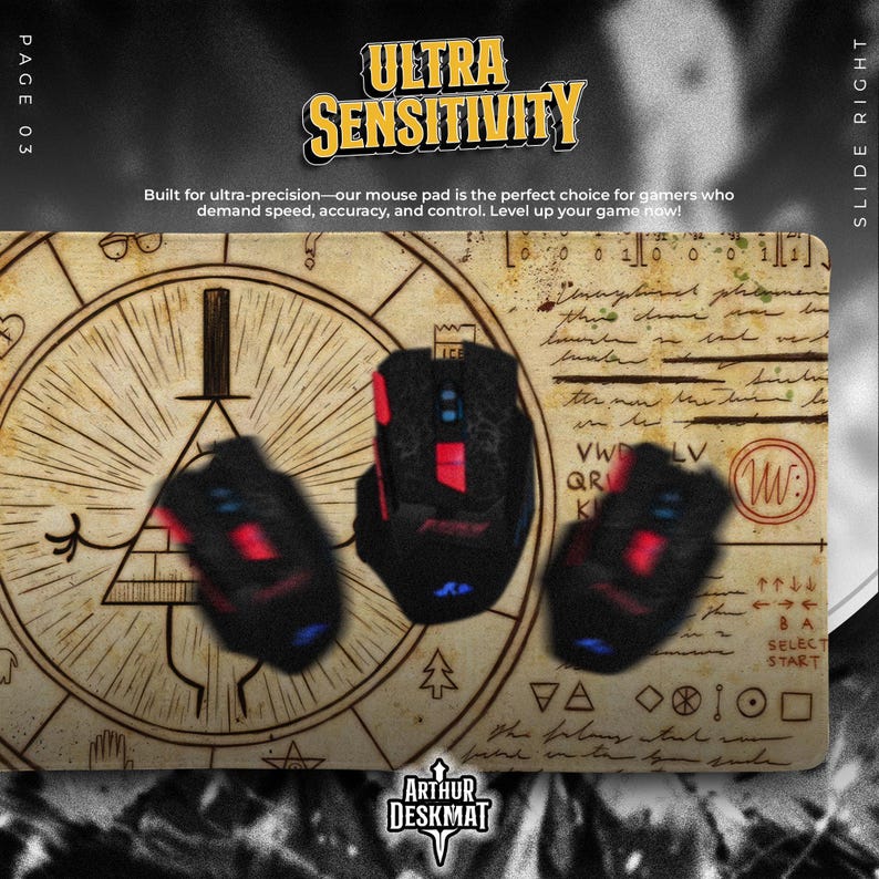 Bill Cipher Mouse Pad – Gravity Falls Mystery Wheel Desk Mat - Etsy
