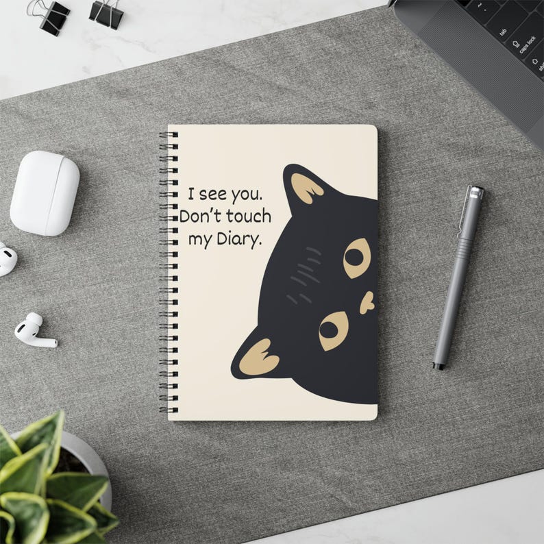 Notebook Journal, I See You Don't Touch My Diary Print, A5 Softcover ...