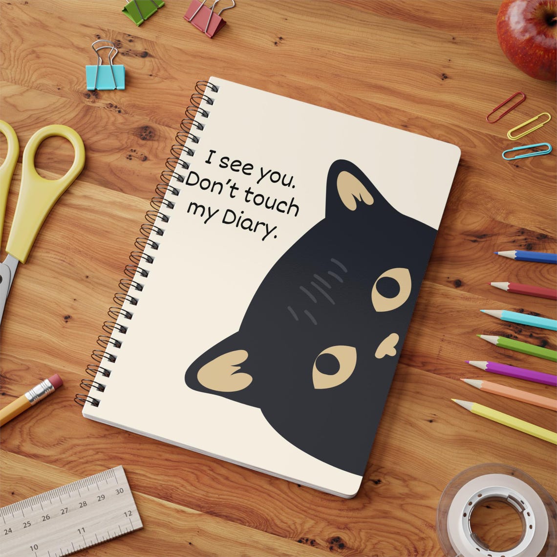 Notebook Journal, I See You Don't Touch My Diary Print, A5 Softcover ...