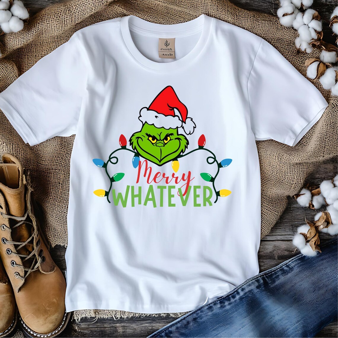 Grinch PNG Christmas SVG Merry Whatever - Etsy