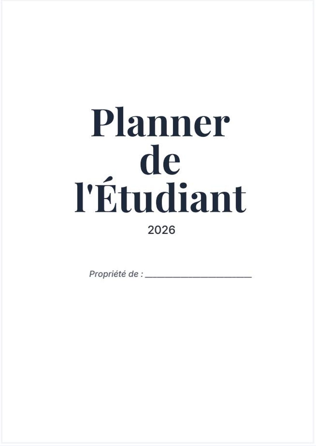 Student Planner 2026 | Minimalist White, Hyperlinked Goodnotes iPad ...