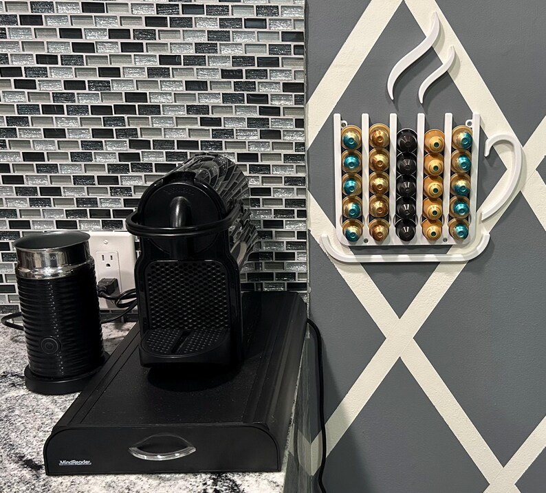 Decorative Capuchino Cup Wall Holder for Nespresso Original Line Coffee ...