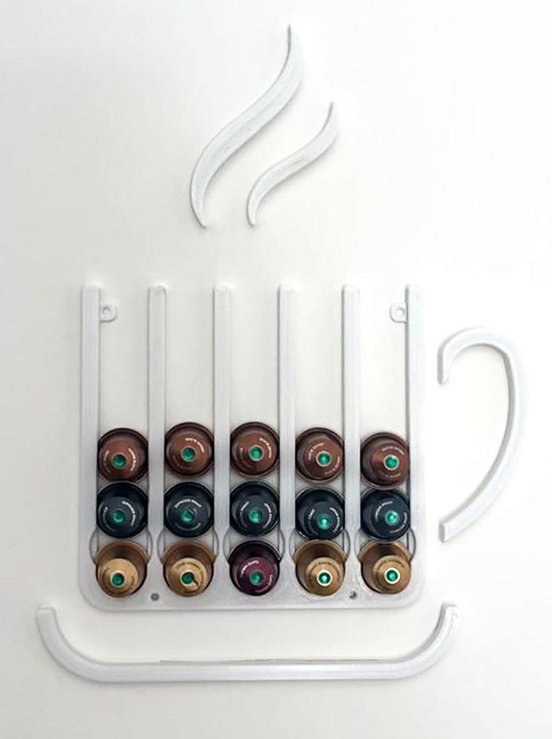 Decorative Capuchino Cup Wall Holder for Nespresso Original Line Coffee ...