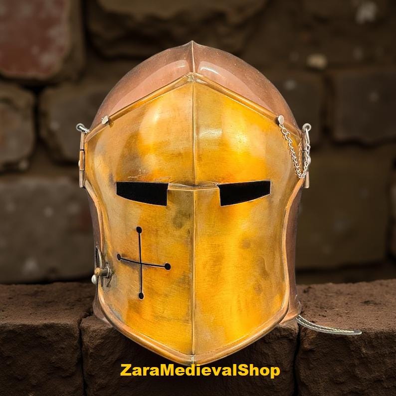 Barbuta Helmet, Medieval Barbuta Knight Helmet, Halloween Cosplay ...