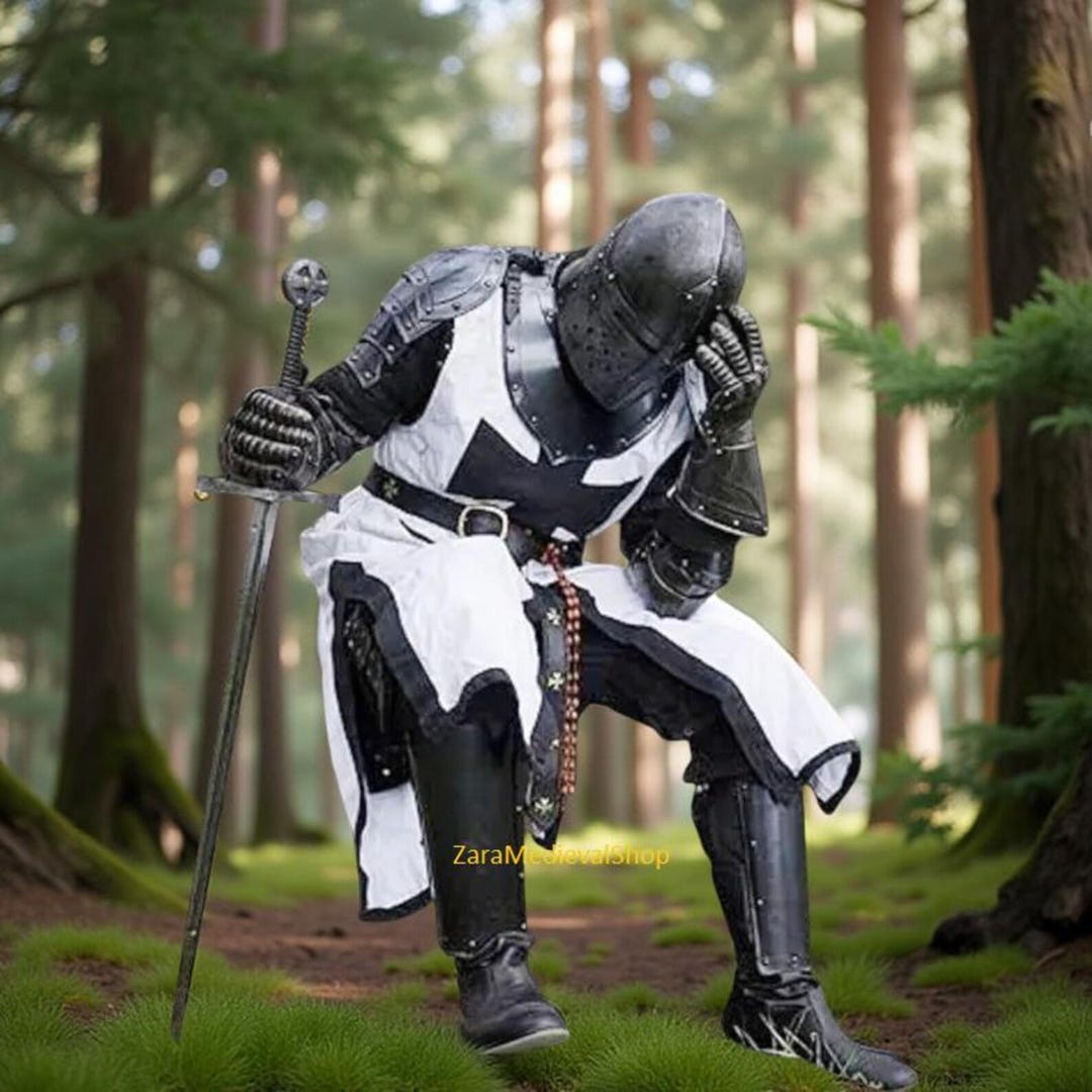 Templar Set Knight Costume Medieval Crusader Full Armor Set Knight Full ...