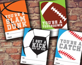 Basketball Valentines Cards | Etsy