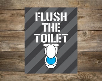 Don't forget flush | Etsy