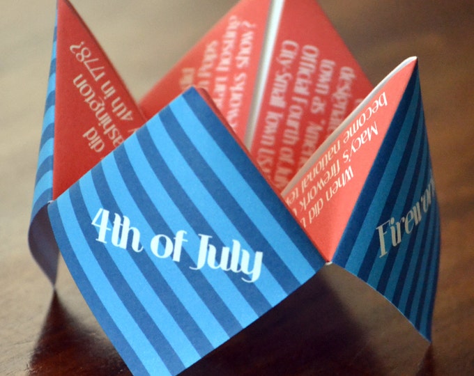 4th of July Cootie Catcher, Printable, Decoration, Favor, Invitation ...