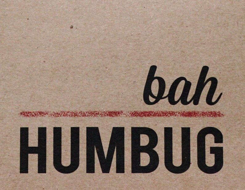 Funny Holiday Cards Set BAH HUMBUG Set of 10 - Etsy