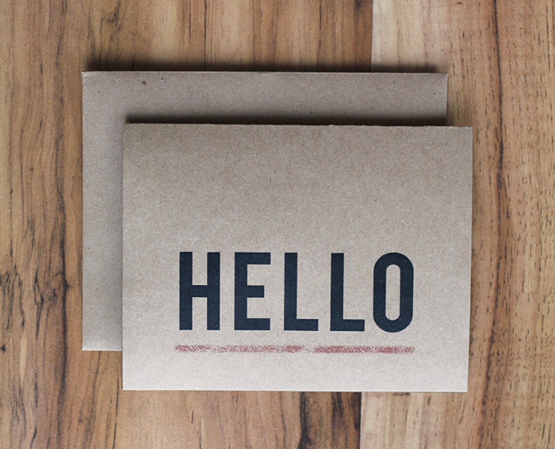Hello Cards Set of 10 - Etsy