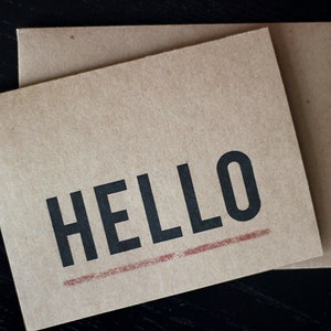 Hello Cards Set of 10 - Etsy
