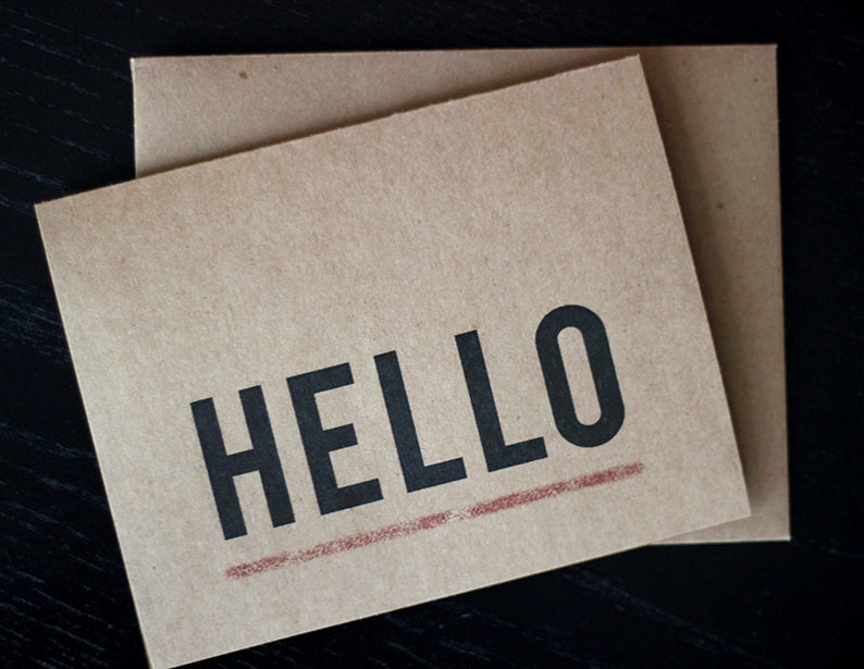 Hello Cards Set of 10 - Etsy