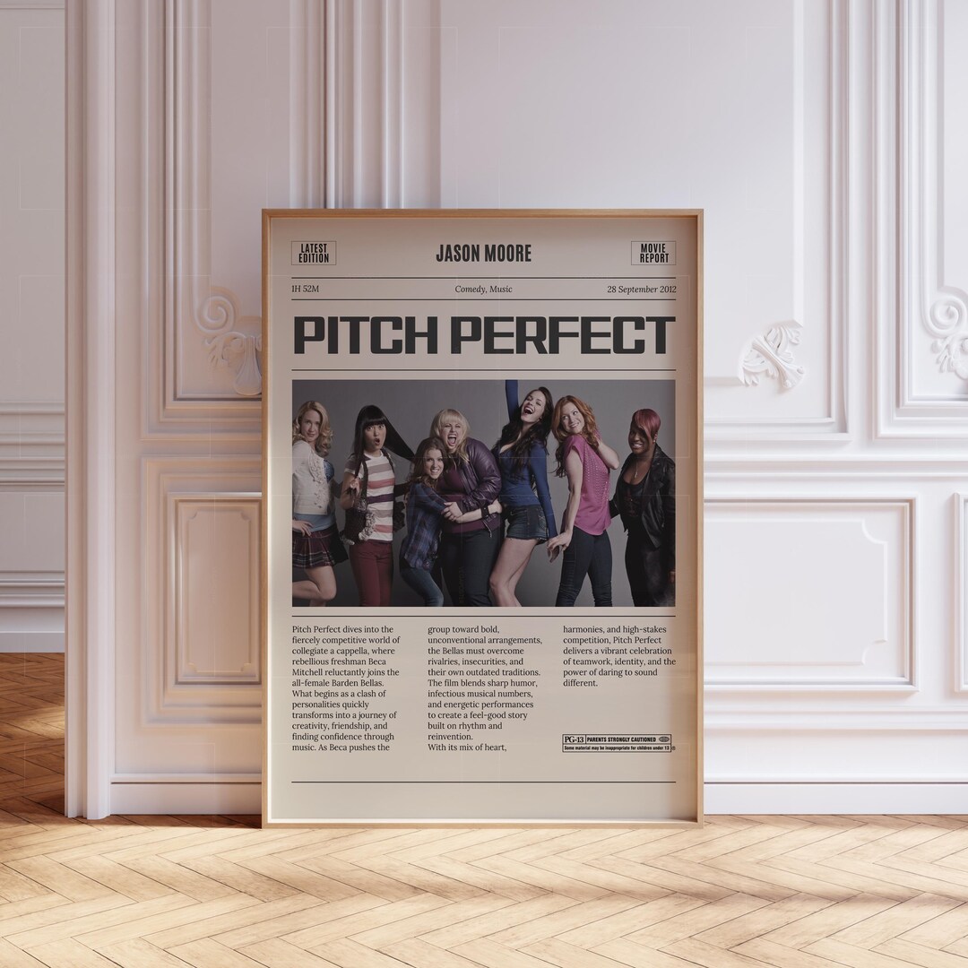 Pitch Perfect Minimalist Movie Poster | Musical Comedy Movie Art Print ...