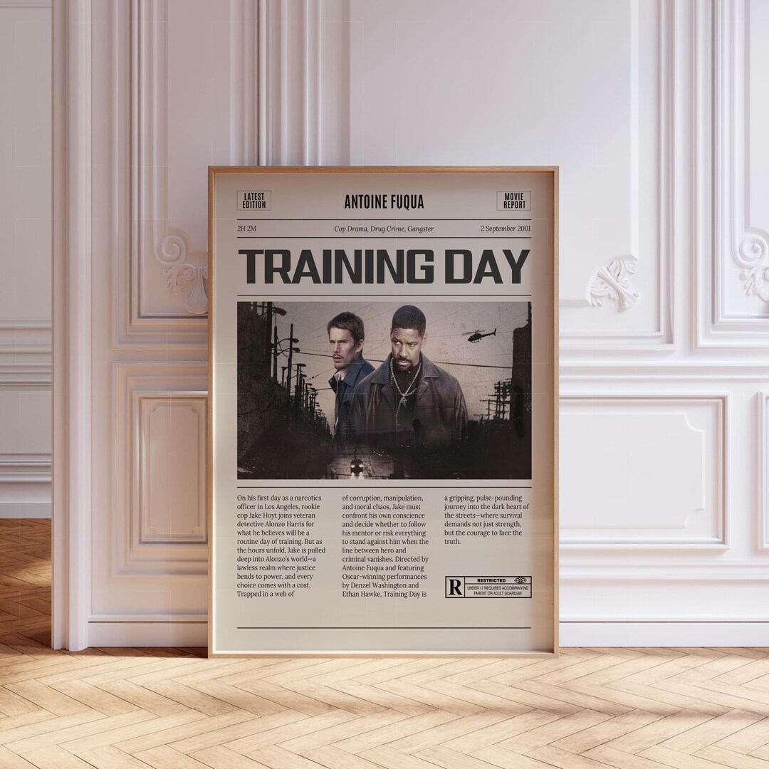 Training Day Minimalist Movie Poster - Antoine Fuqua Crime Thriller ...
