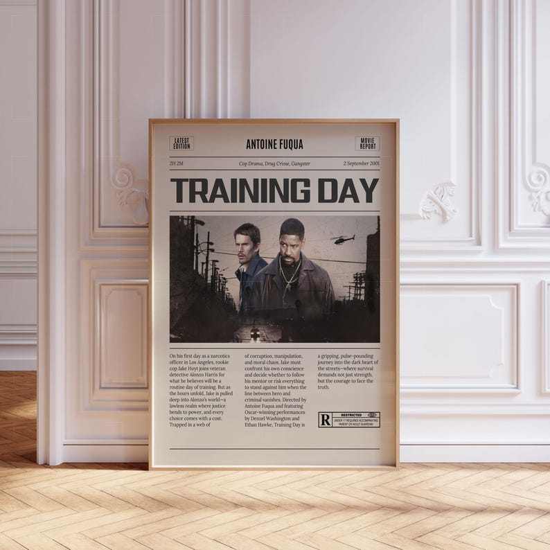Training Day Minimalist Movie Poster - Antoine Fuqua Crime Thriller ...