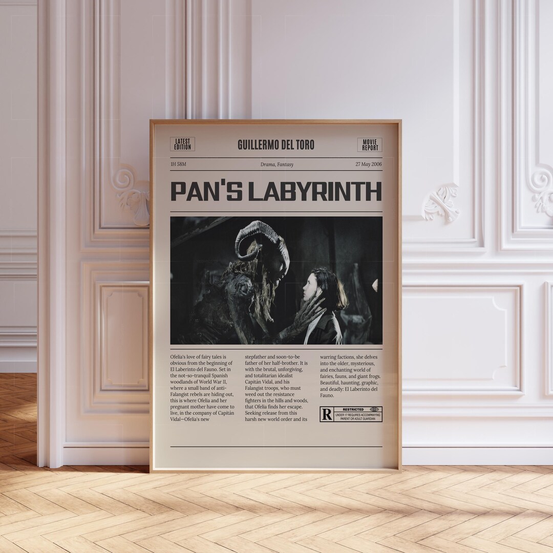 Pan’s Labyrinth Minimalist Movie Poster - Fantasy Dark Fairytale Film ...