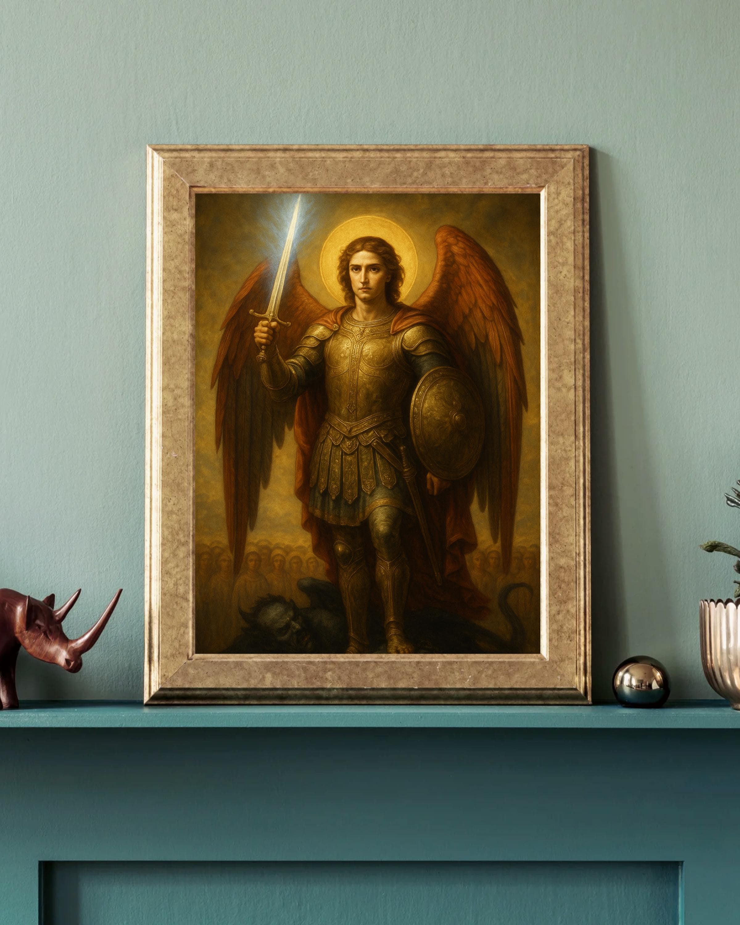 St. Michael Archangel Icon: Byzantine Catholic Art Print (digital ...