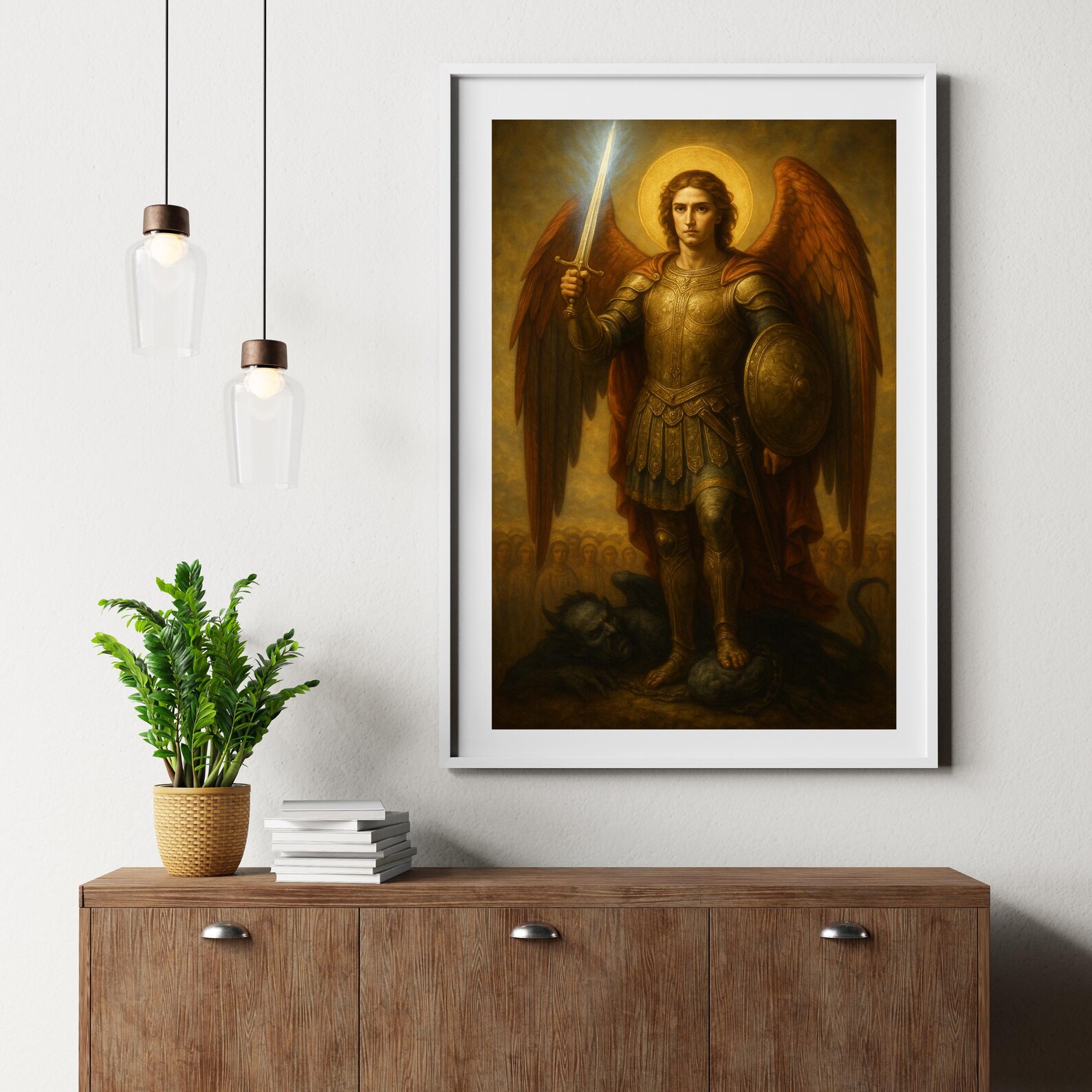 St. Michael Archangel Icon: Byzantine Catholic Art Print (digital ...