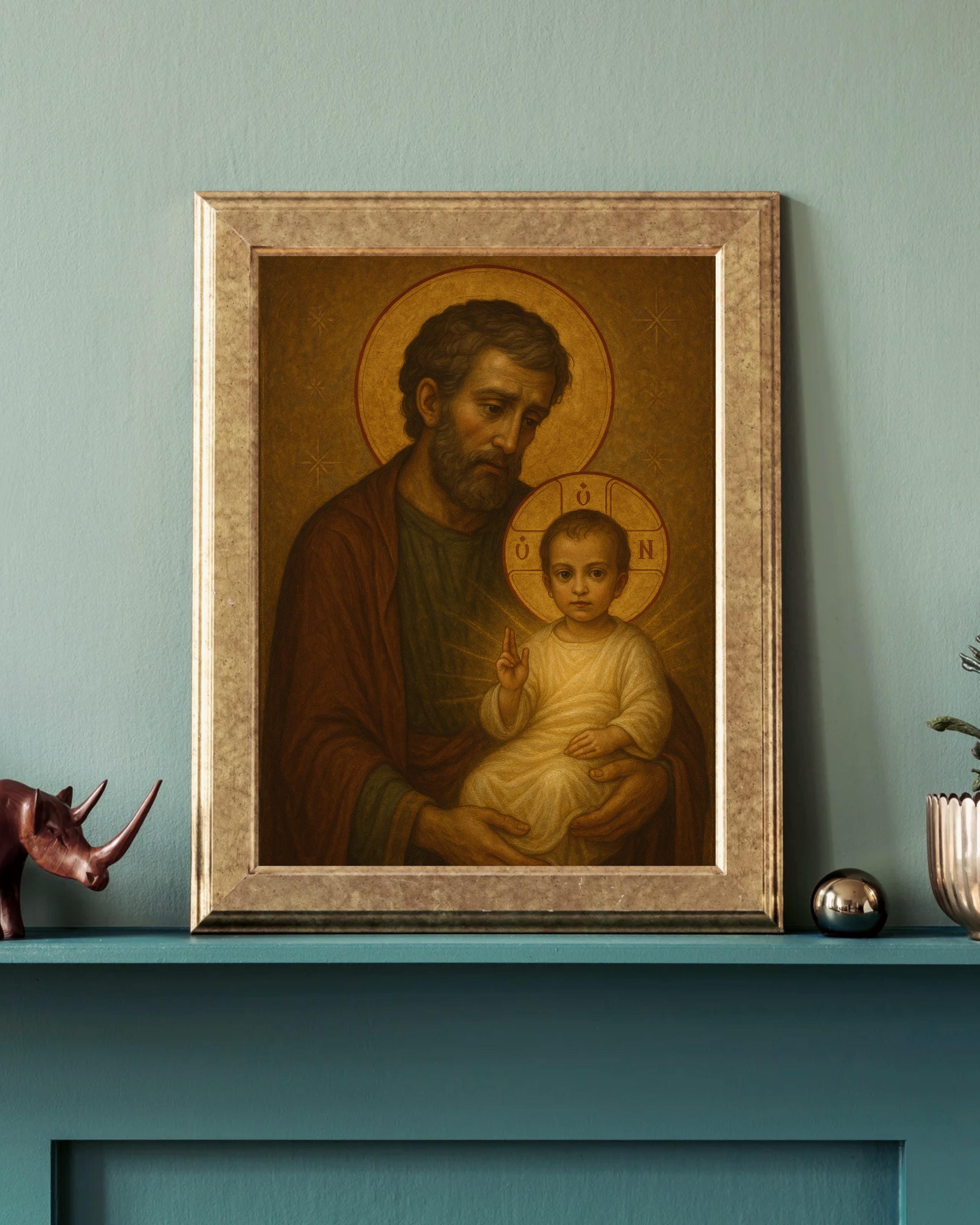 Saint Joseph Byzantine Icon: Catholic Art Printable (digital Download ...