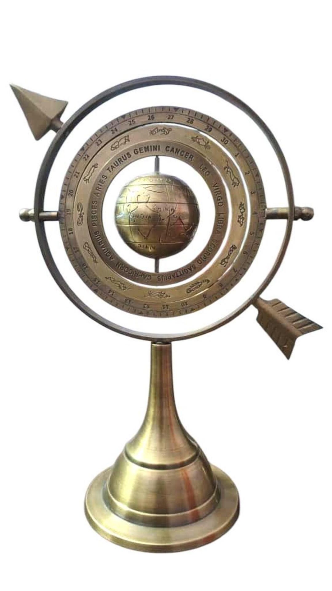 Vintage Brass Armillary Sphere | Zodiac Decor Desk - Etsy