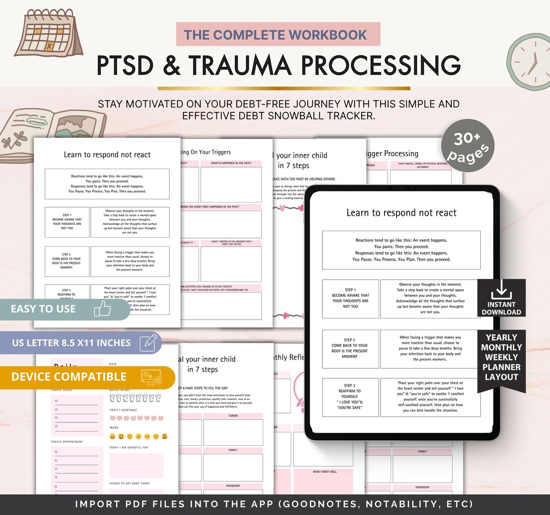 PTSD Trauma Processing Workbook, Guided Journal (printable) - Etsy