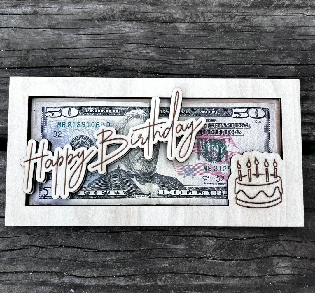 Birthday Gift Money Holder Cash Birthday Card Keepsake Birthday Gift ...