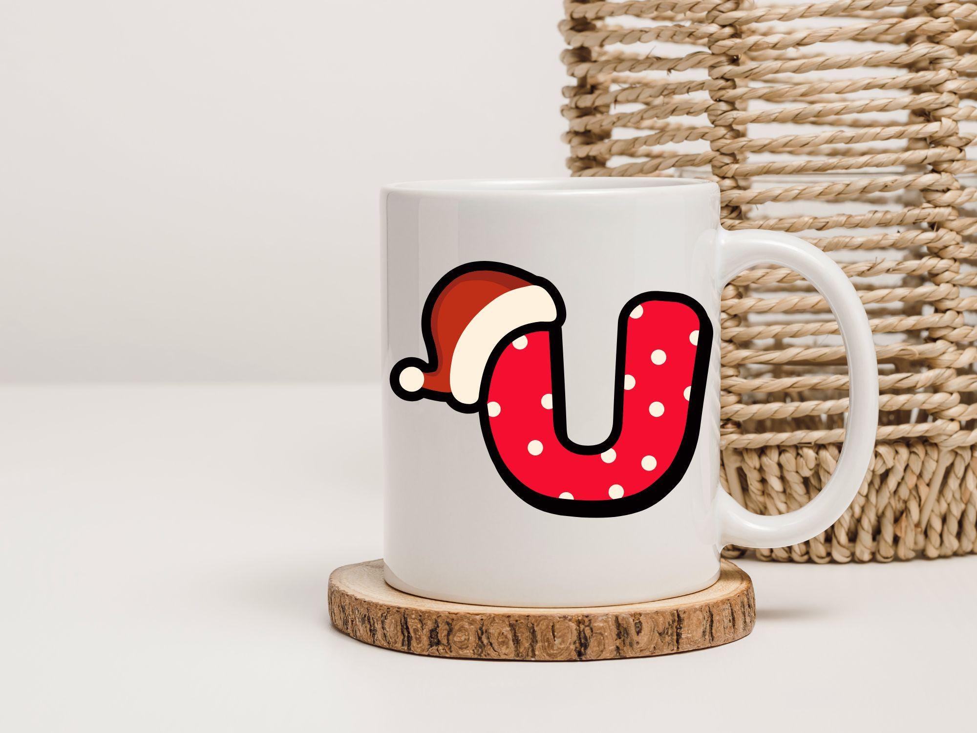 Christmas Alphabet SVG, Santa Hat Letters, Numbers (digital Download ...